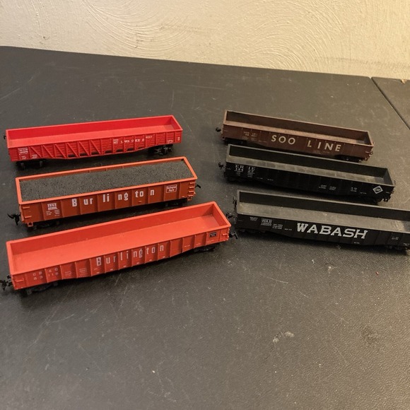 Toys | Ho Gondola Car Lot Of 6 Burlington Wabash Soo Line Erie ...